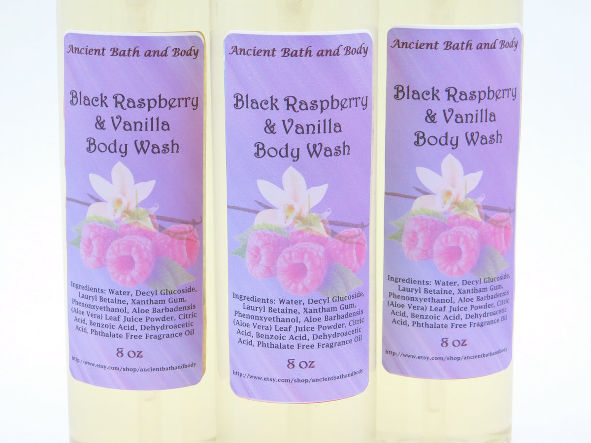 Black Raspberry & Vanilla Organic Body Wash – Ancient Bath and Body
